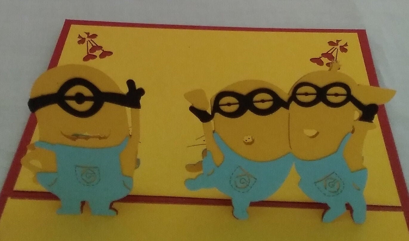 Minions 3D Kirigami Pop-up Greeting Card - Etsy
