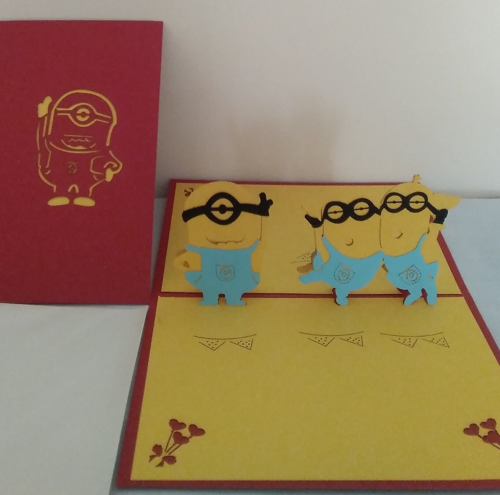Minions 3D Kirigami Pop-up Greeting Card - Etsy
