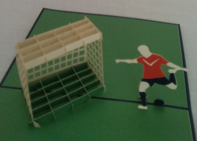 Footballer and Goal 3D Kirigami Pop-up Greeting Card - Etsy