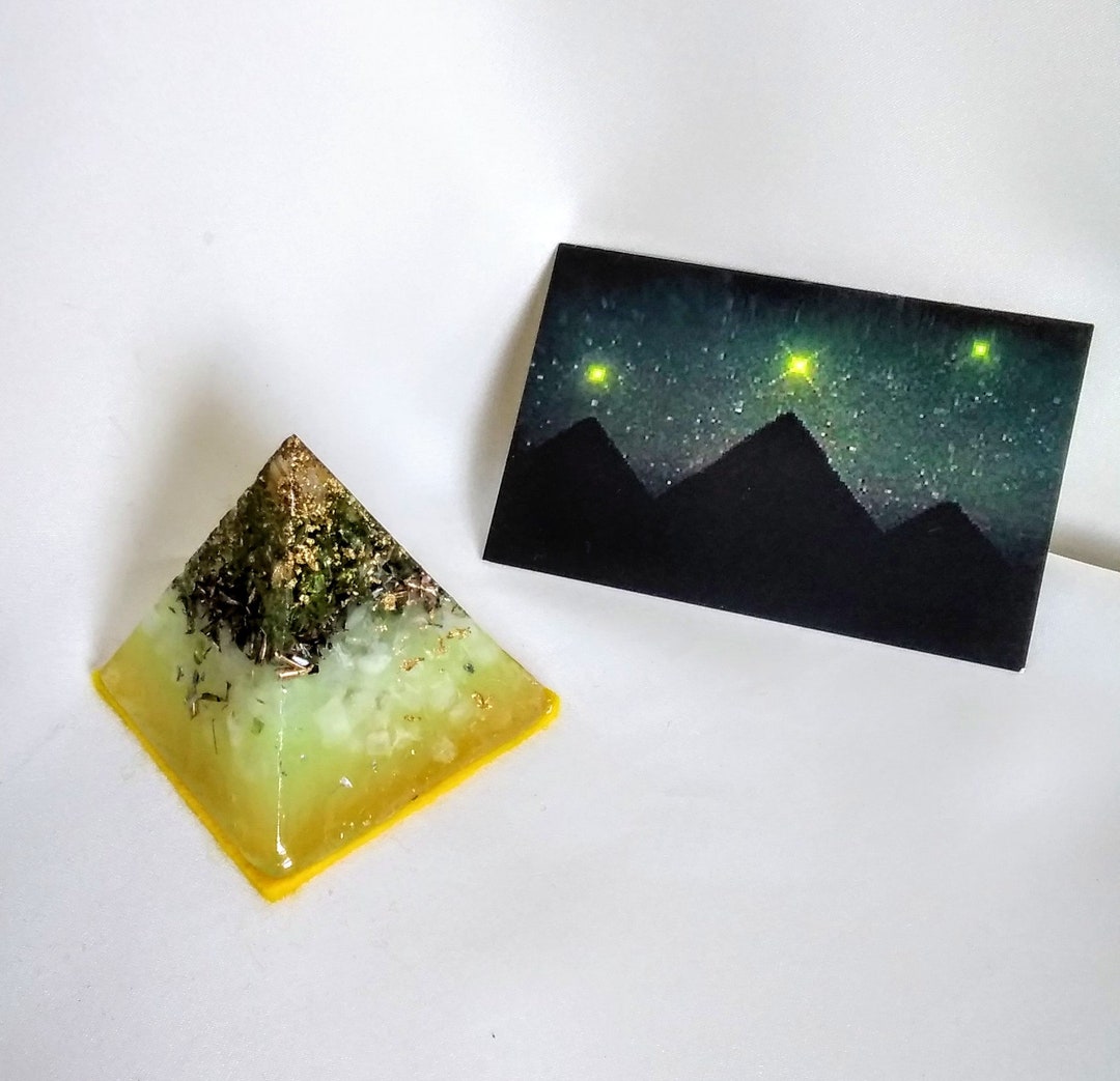 Orgonite Pyramid (medium) With Strong Glow in the Dark - Etsy