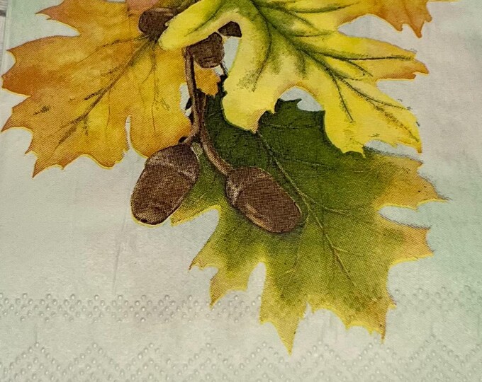 Decoupage Napkins - Set of 3 - Golden Autumn William Morris Design ...