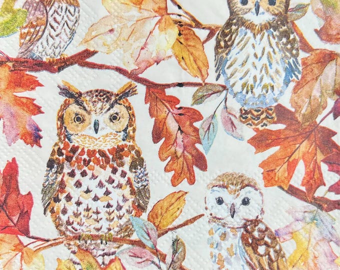 Decoupage Napkins - Set of 3 - Golden Autumn William Morris Design ...