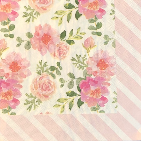 Floral Paper Napkins - Etsy