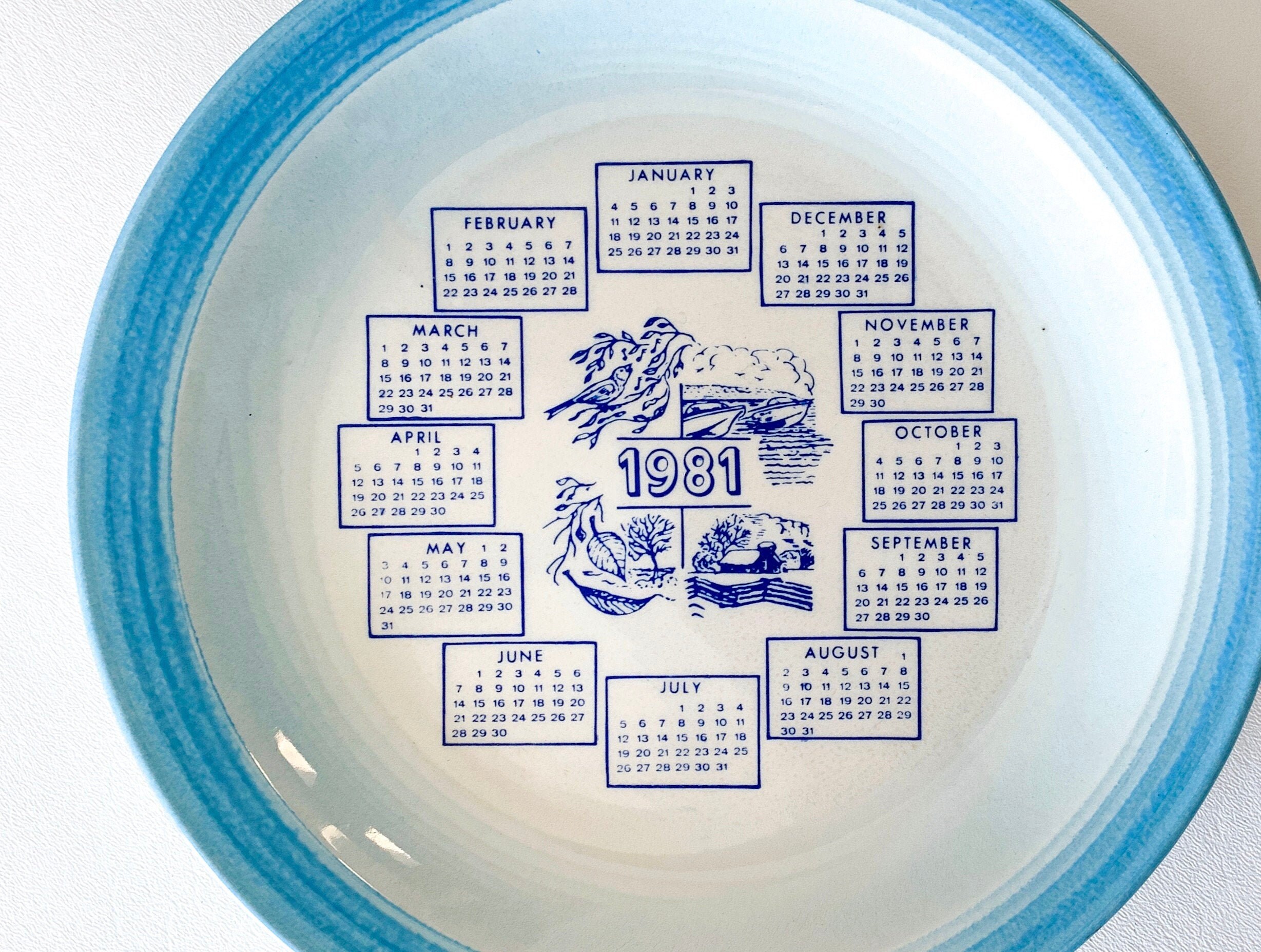 Art & Collectibles Collectibles Collectible Plates Calendar Plate 1981 ...
