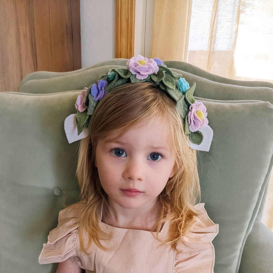 Little Lamb Critter Crown Easter Spring Flower Crown Headband - Etsy