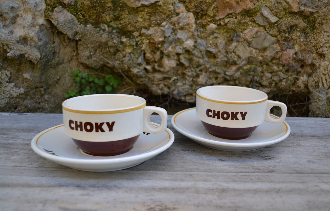 Duo of CHOKY Hot Chocolate Cups From the 1960s/ Vintage CHOKY ...