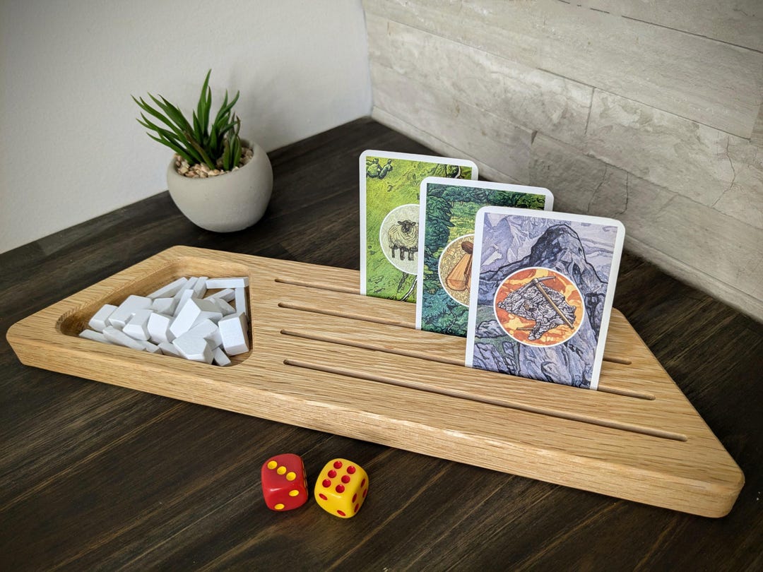 Board Game Player Trays With Card Holder - Gamer Tray - Games Night ...