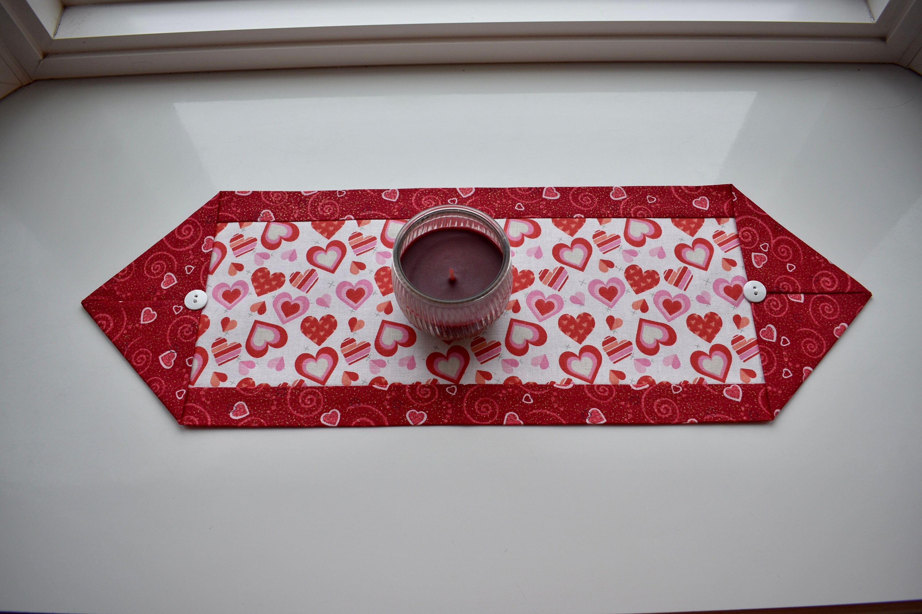 Valentine's Day Mini Table Runner, Small Table Runner, Seasonal Table ...