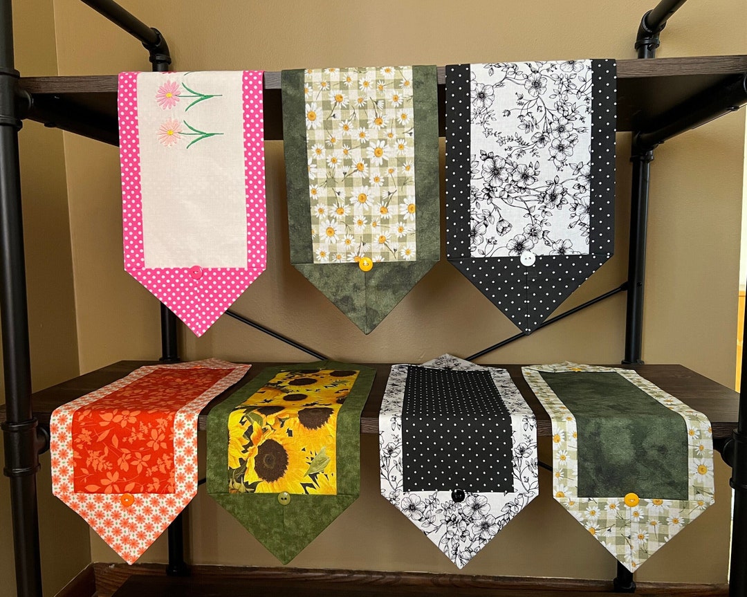 Floral Mini Table Runner, Small Table Runner, Seasonal Table Runner ...