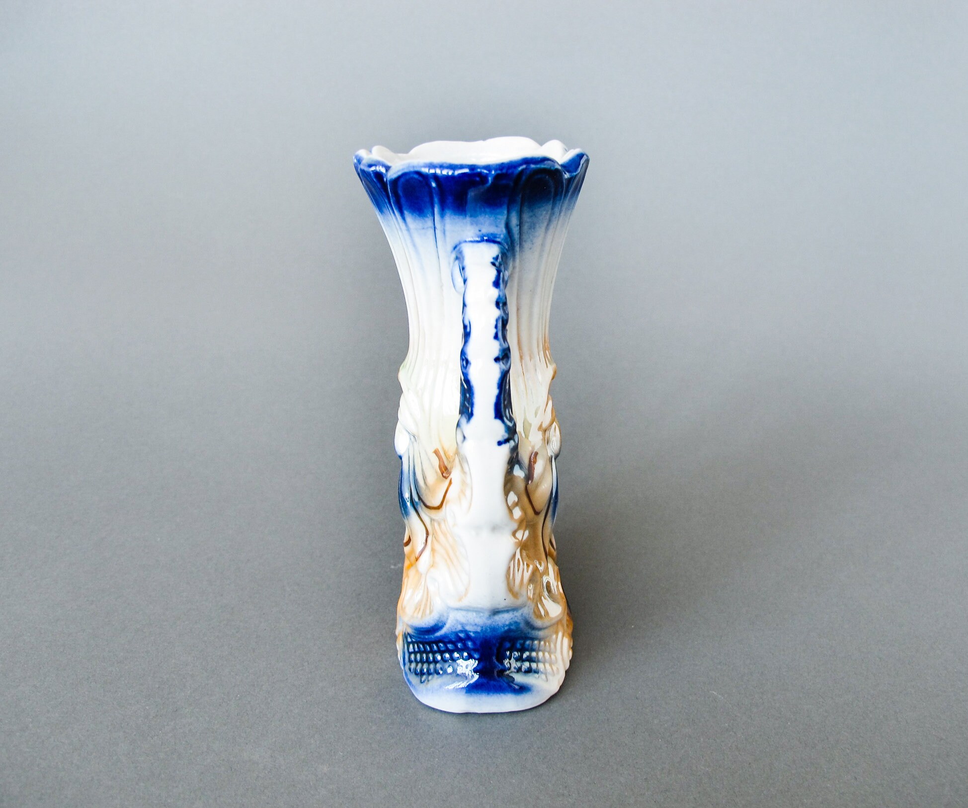 Lusterware Ceramic Flower Vase With Double Handle Vintage Made in ...