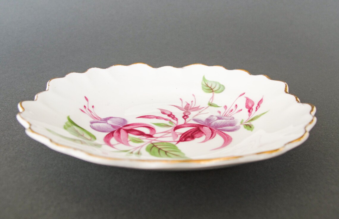 Royal Adderley Pin Dish Flower Trinket Dish Vintage Bone China - Etsy