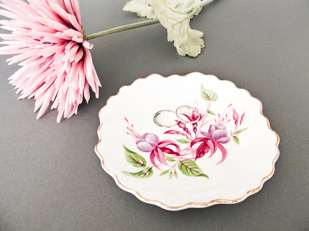 Royal Adderley Pin Dish Flower Trinket Dish Vintage Bone China - Etsy