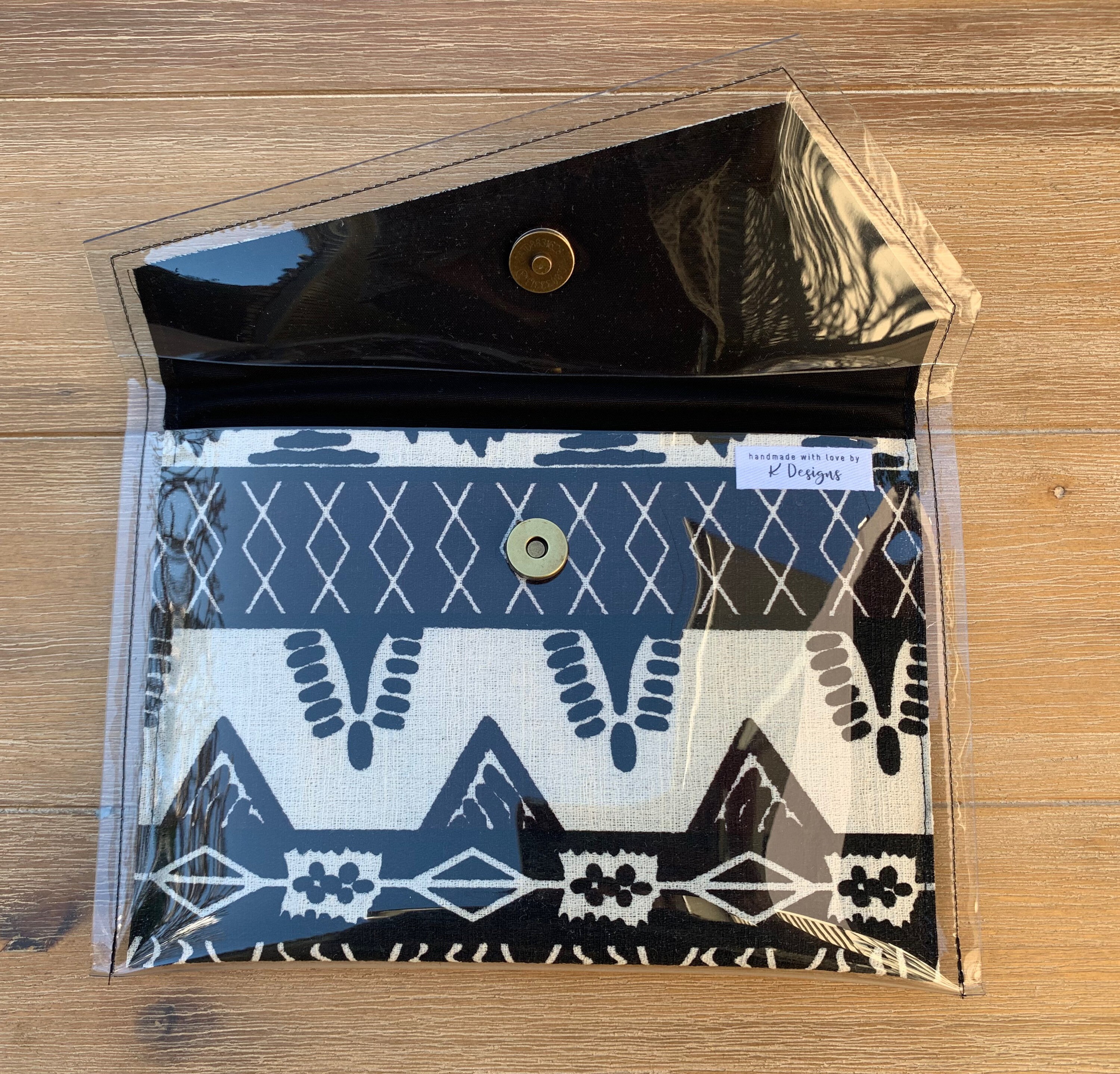 PVC Clutch Tribal Red Masi Tapa Print Purse Bag Evening Bag Everyday - Etsy