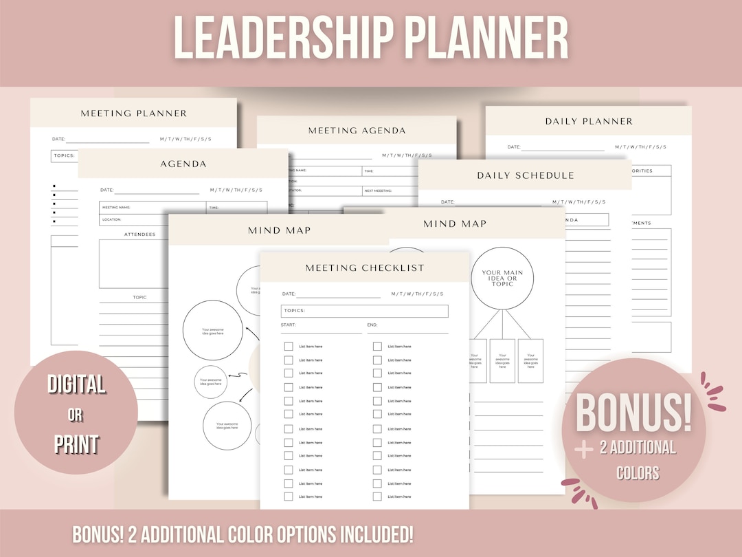Ultimate Leadership Planner | 44 Pages | Digital or Print Use | BONUS ...