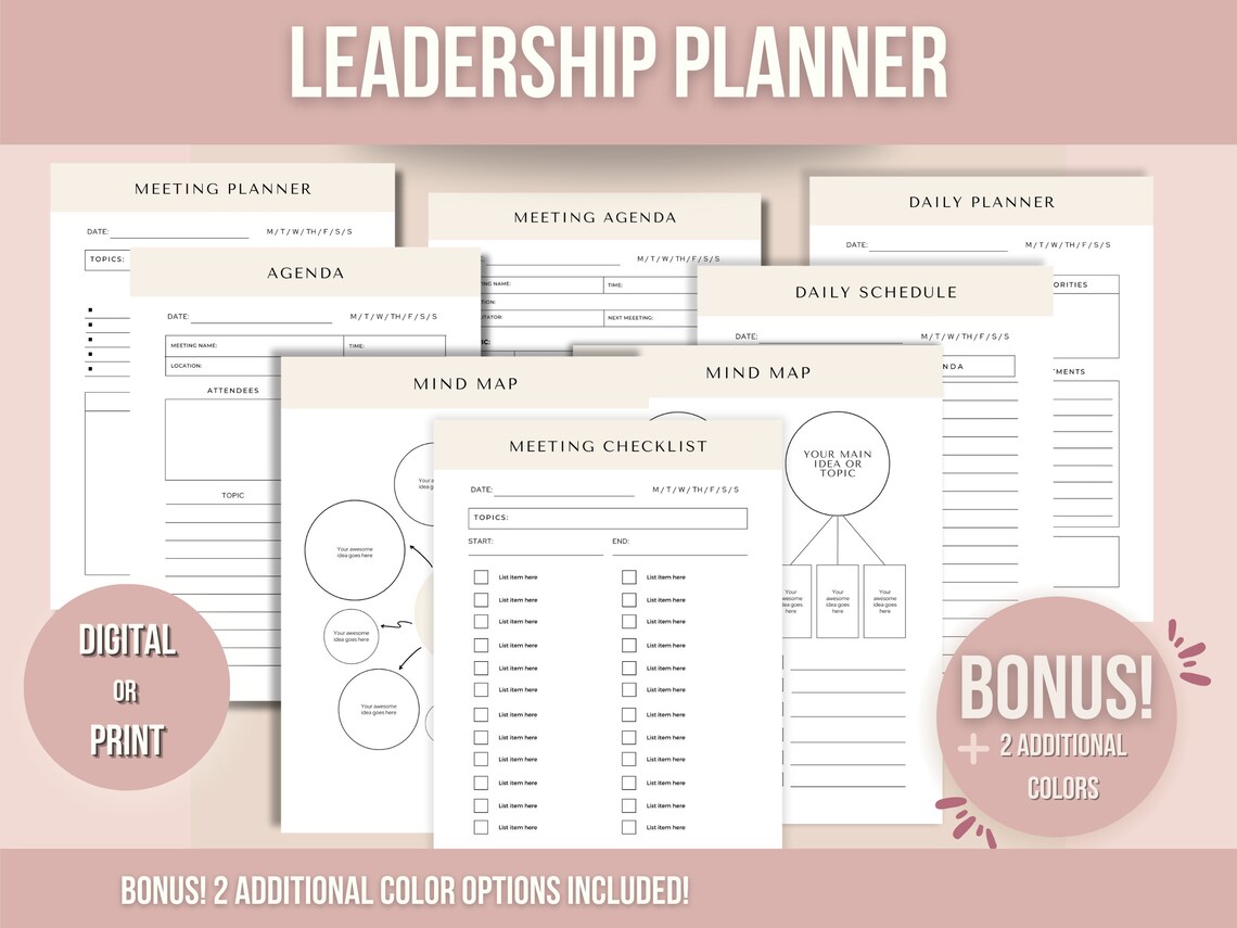 Ultimate Leadership Planner | 44 Pages | Digital or Print Use | BONUS ...
