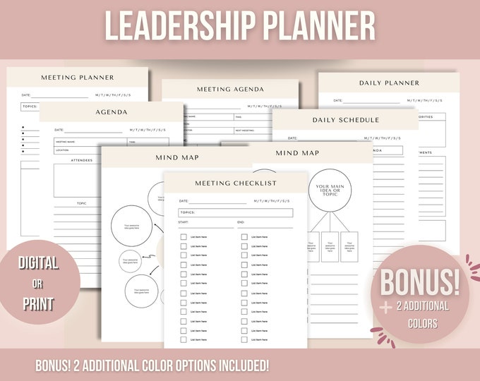Ultimate Leadership Planner | 44 Pages | Digital or Print Use | BONUS ...