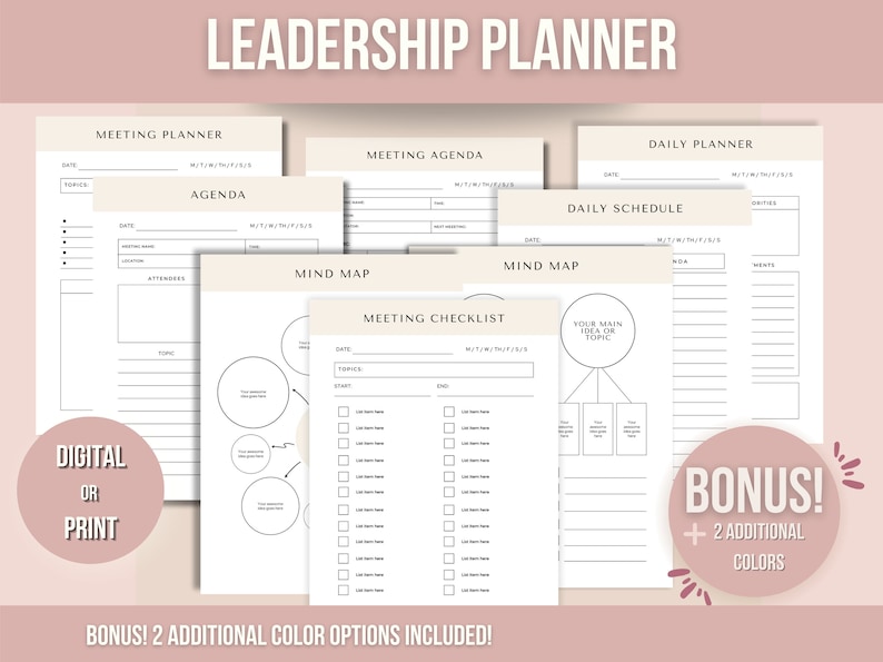 Ultimate Leadership Planner | 44 Pages | Digital or Print Use | BONUS ...