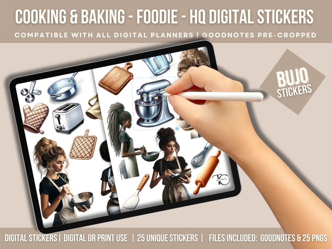 Goodnotes Stickers | Foodie Printable Planner Sticker | Goodnotes ...