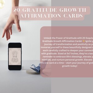 Elevate Your Journey of Gratitude With 25 Empowering Gratitude Growth Affirmation Cards - Etsy