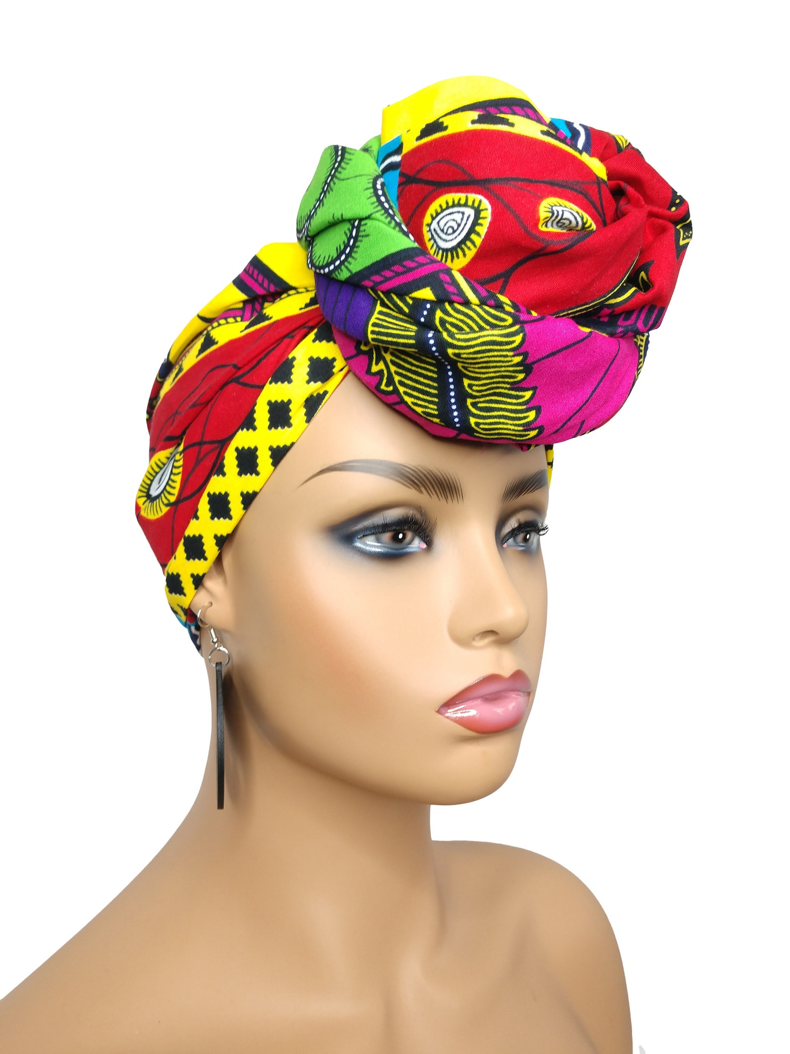 African Head Wraps For Women Multicolor Ankara Headwrap Etsy Polska