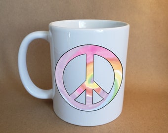 Peace Sign Coffee Mug - Etsy