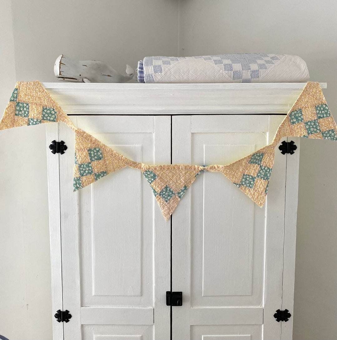 Quilted Bunting/bunting Flags/garland Banner - Etsy