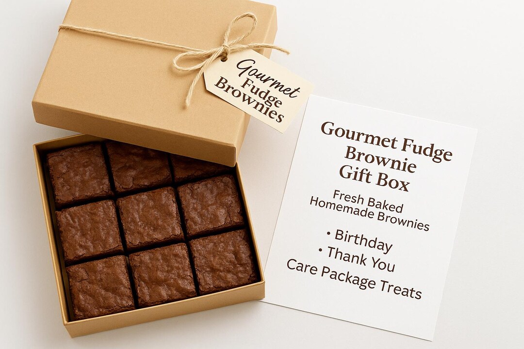 Fresh Baked Brownie Box – Rich Fudge Brownies for Delivery – Gift for ...