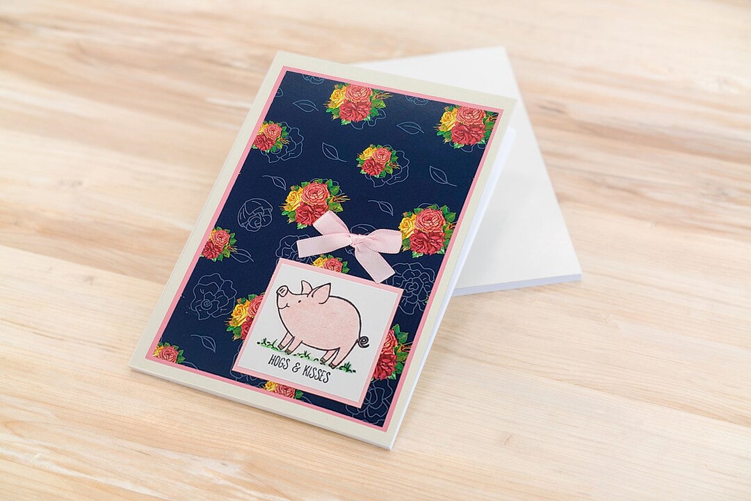 Little Piggy Card / Sweet Piggy Card / Handmade Piggy Card / Piggy Bank ...