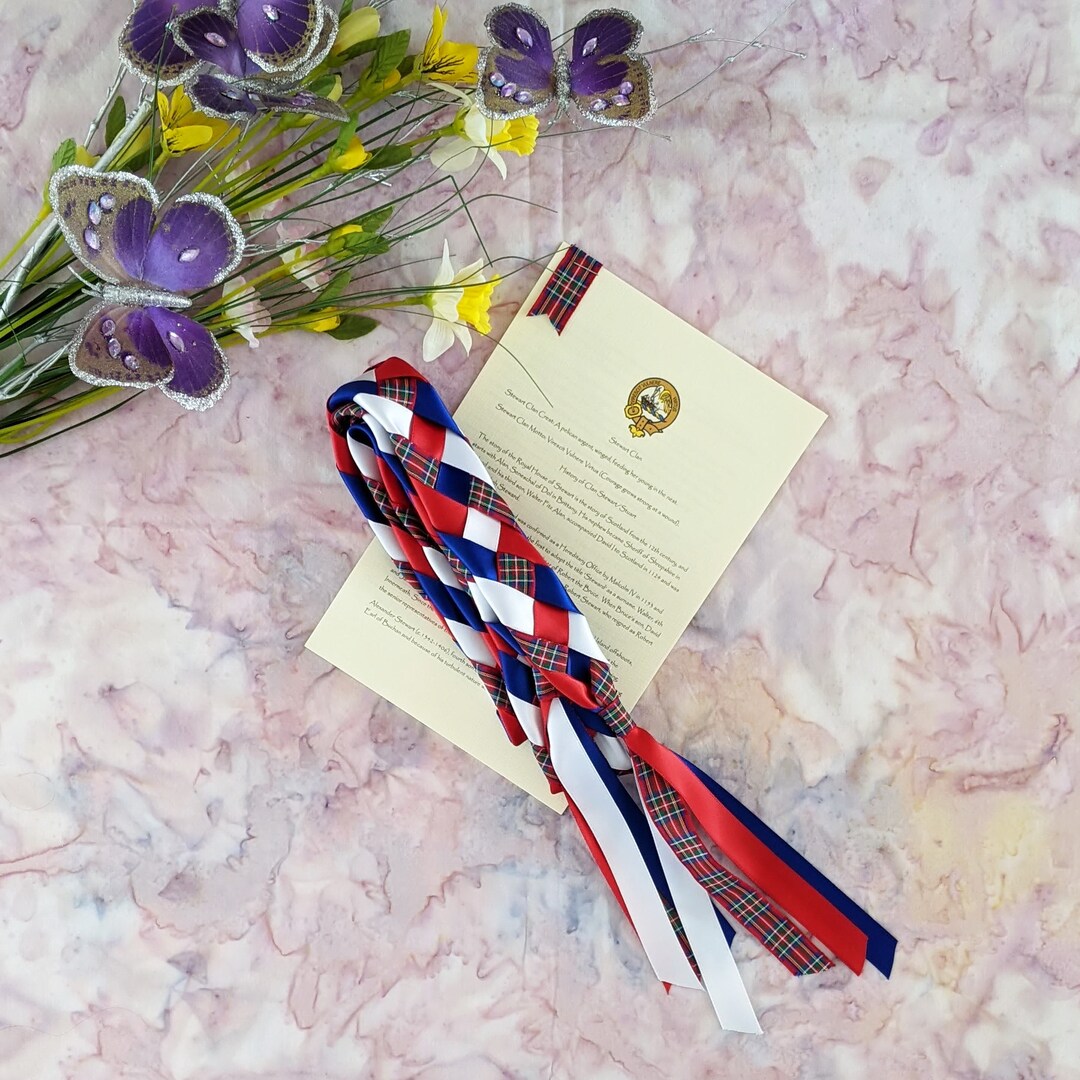 Tartan Handfasting Ribbon Plaid Handfasting Ribbon Royal Stewart Tartan ...