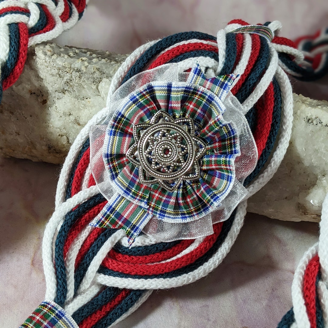 Tartan and Cotton Handfasting Ribbon | Dress Stewart Tartan Handfasting ...