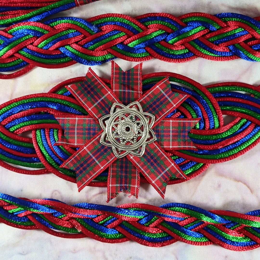 Tartan and Poly Satin Handfasting Ribbon Fraser Tartan Handfasting ...