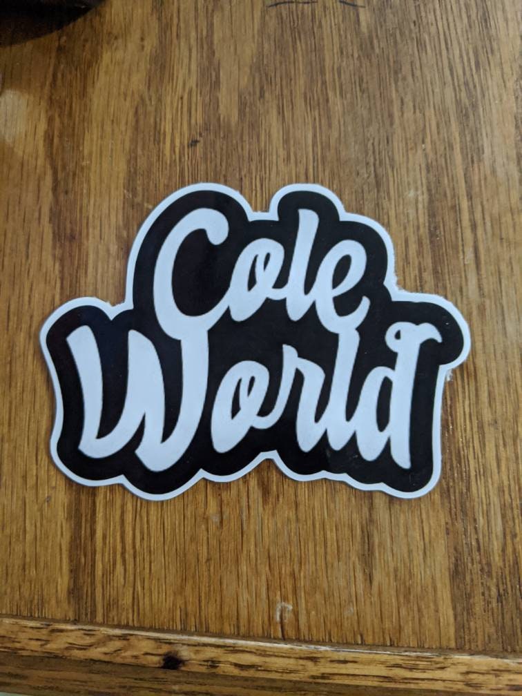 J. Cole Cole World 3 Laminated Vinyl Sticker - Etsy Denmark