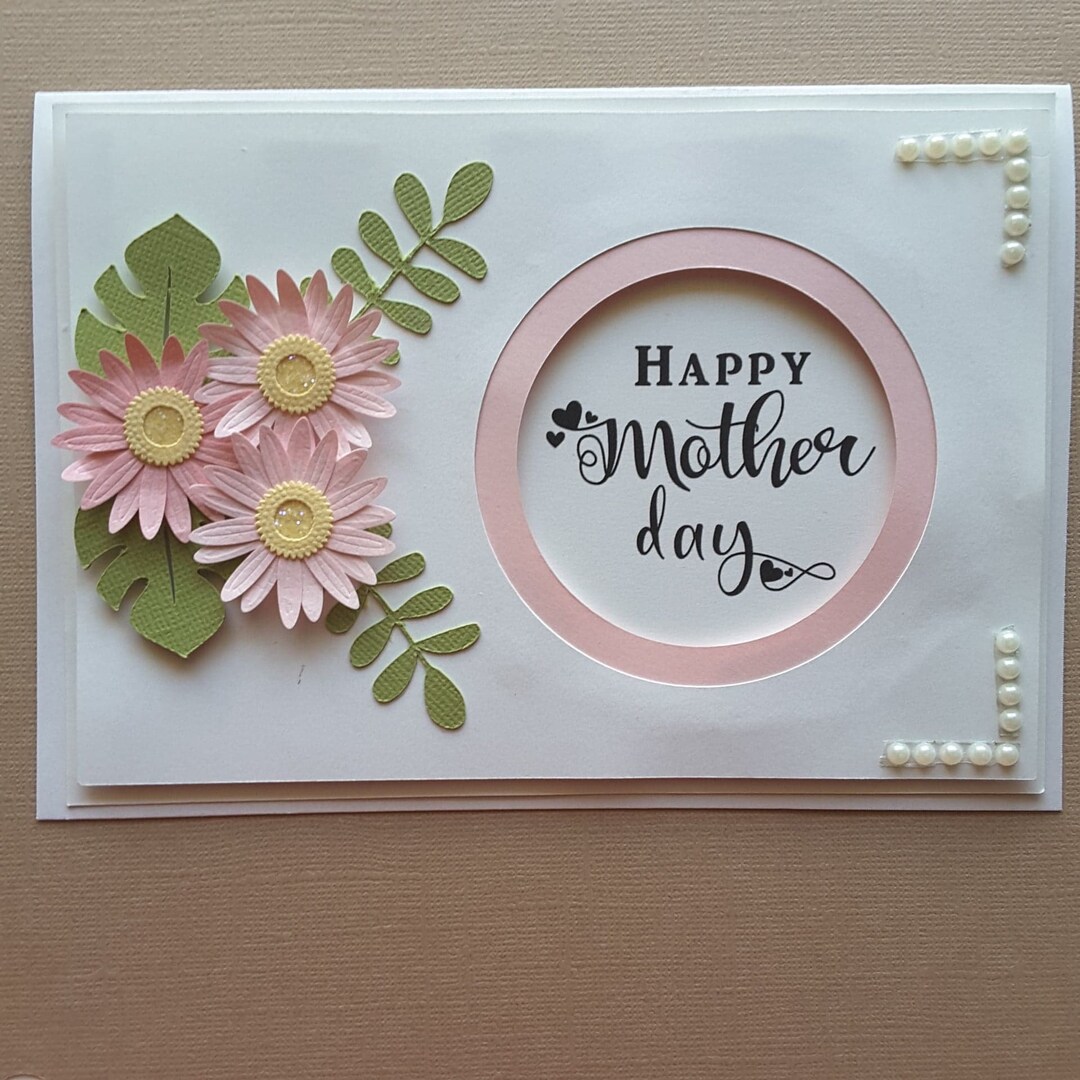 3D Daisy Floral Cardstock Mothers Day Hand Made Card - Etsy