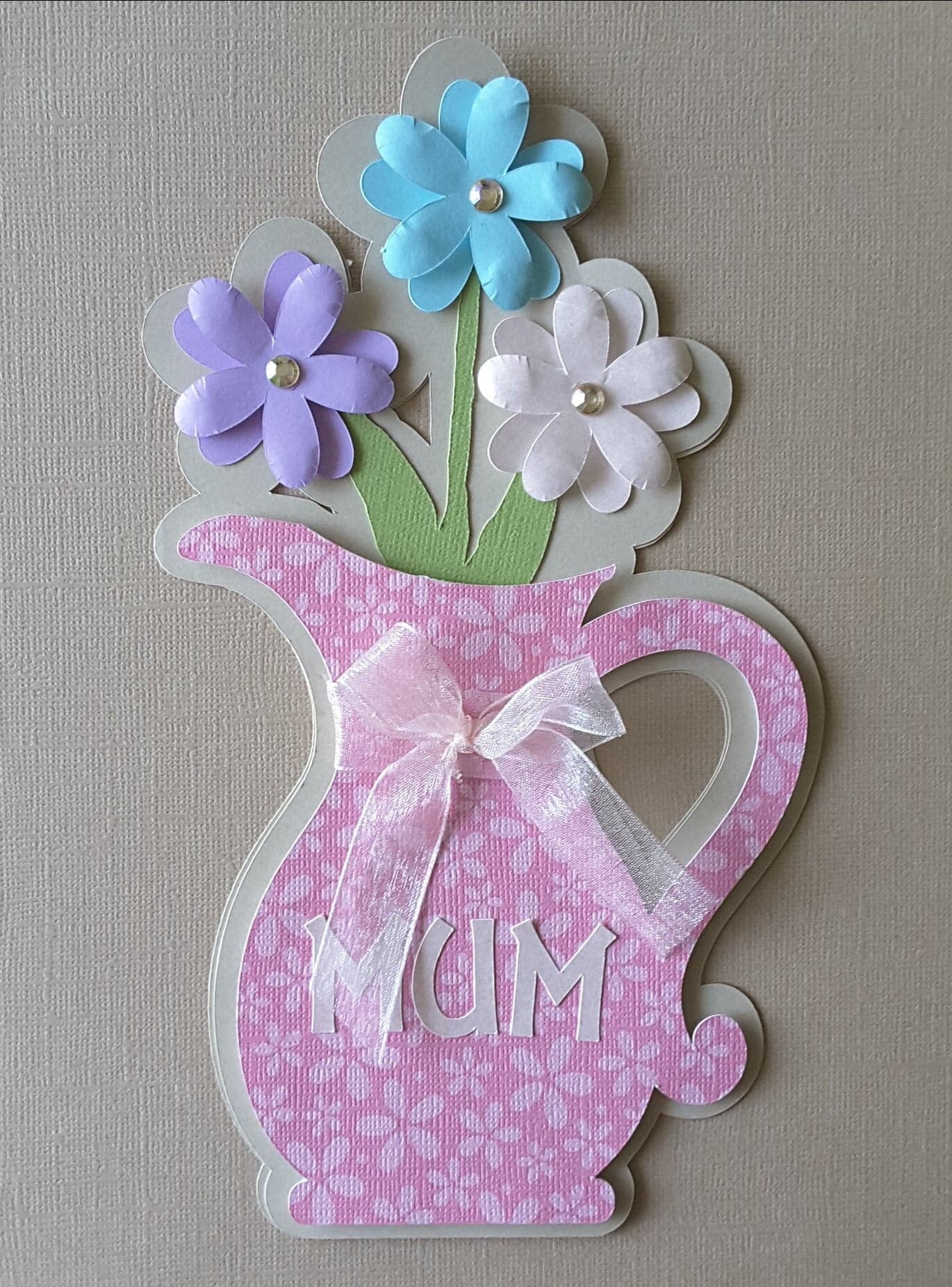 Flower Pot 3D Mothers Day Hand Made Card - Etsy