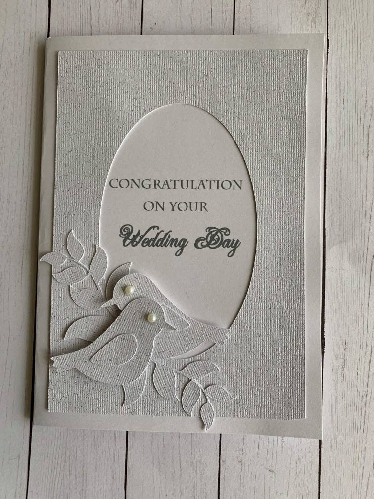 Handmade White Doves Wedding "congratulations on Your Wedding" Greeting ...