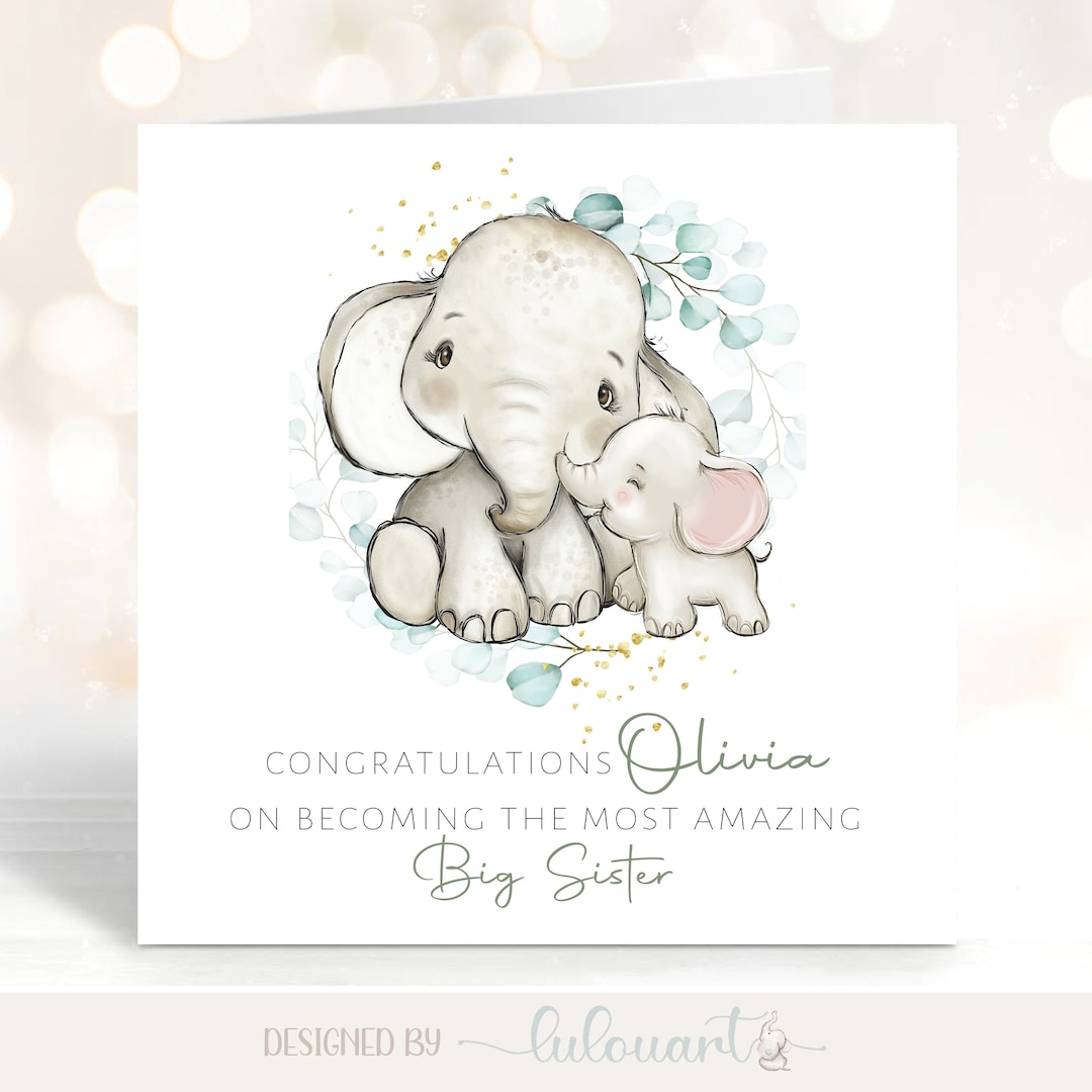 Personalized Congratulations Card for Sister or Brother to Be - Etsy UK