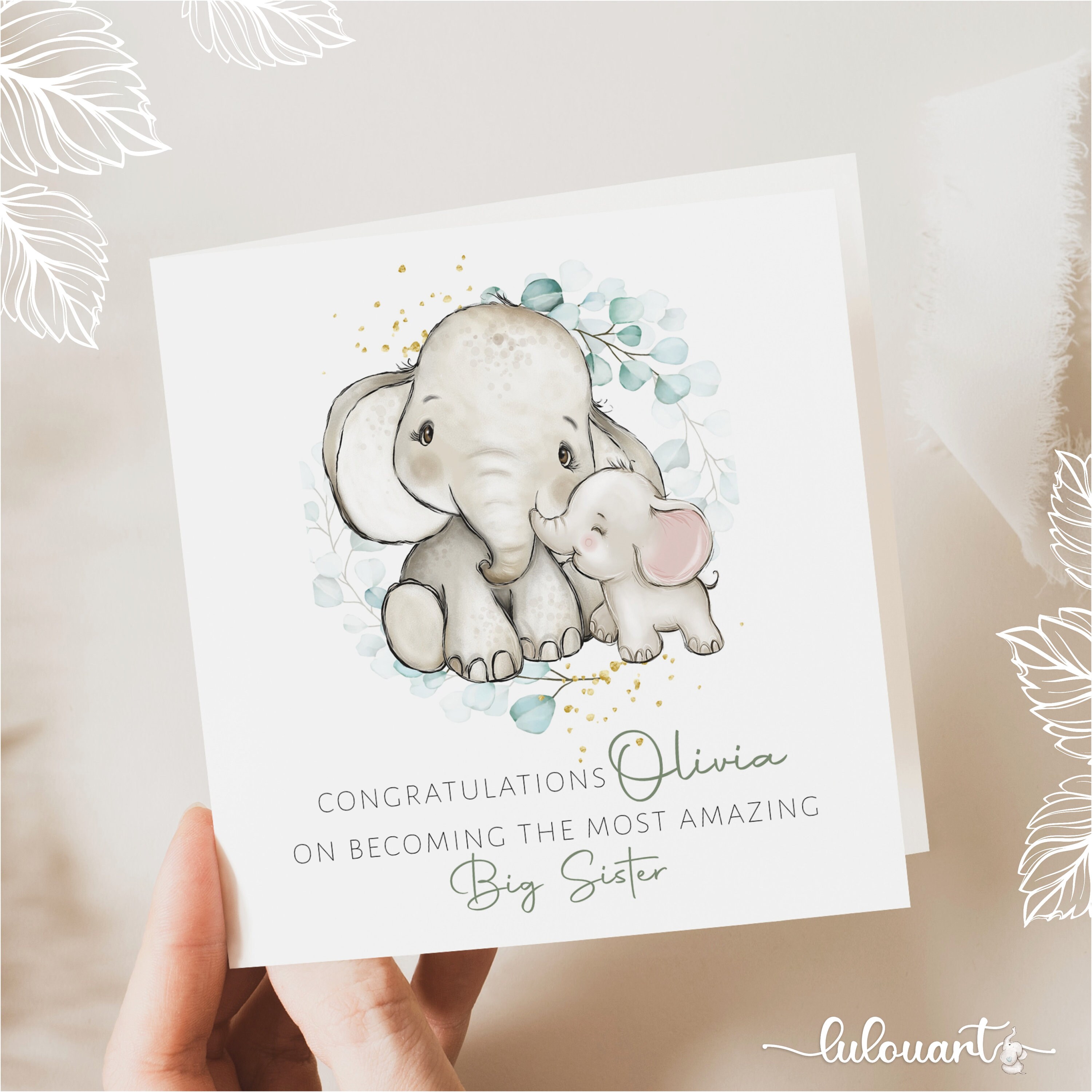 Personalized Congratulations Card for Sister or Brother to Be - Etsy UK