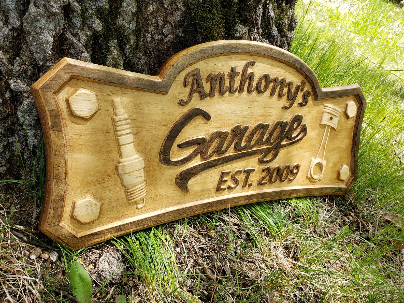 Personalized Garage Sign Shop Sign Established Personalized - Etsy