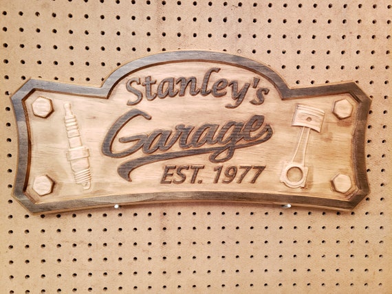 Personalized Garage Sign Shop Sign Established Personalized | Etsy