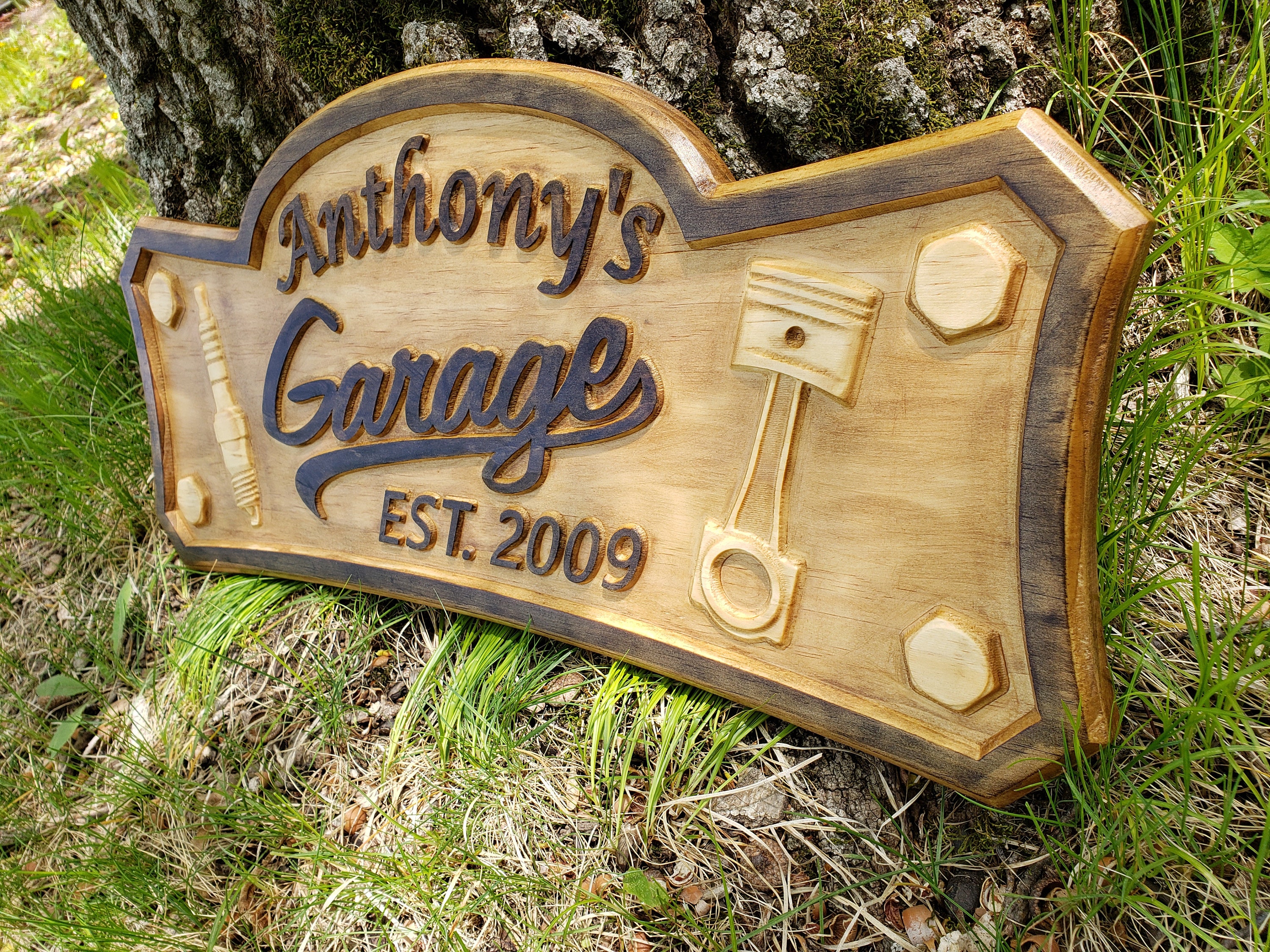 Personalized Garage Sign Shop Sign Established Personalized | Etsy