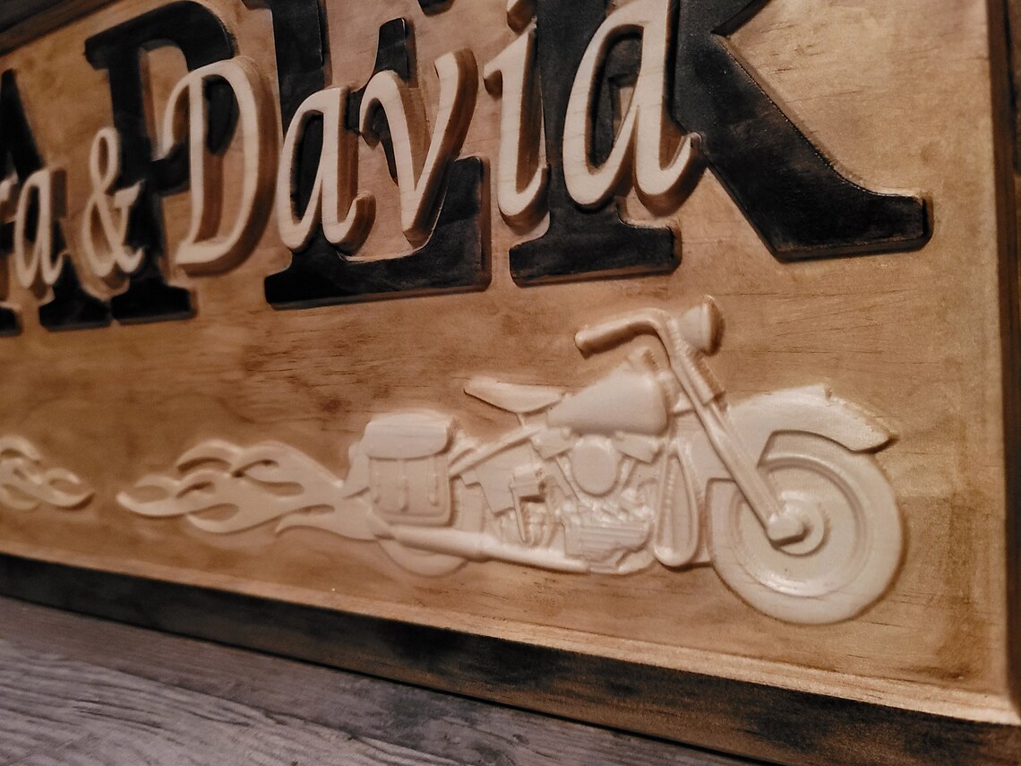 Personalized Motorcycle Sign Motorcycle Wedding Sign Harley | Etsy