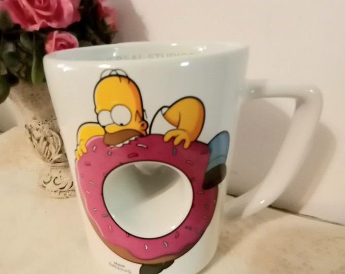 Homer Simpson Donut Mug: Matt Groening Simpsons TV Series - Etsy