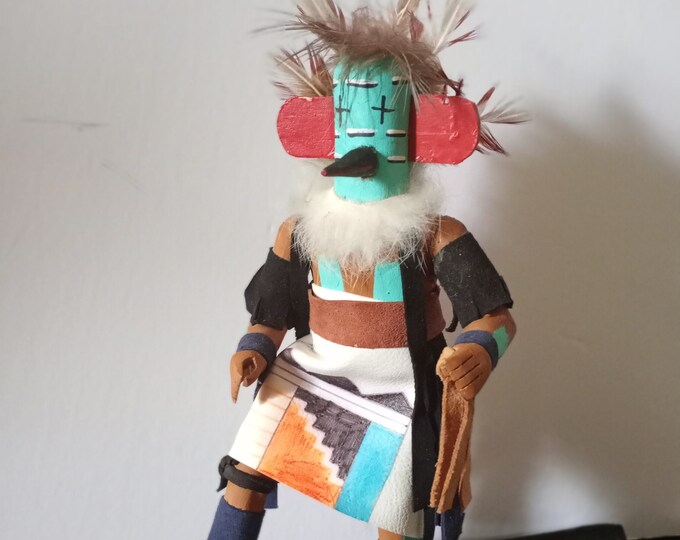 Vtg Handmade Native American, Hopi, Road Runner Wood Kachina Doll, Real ...