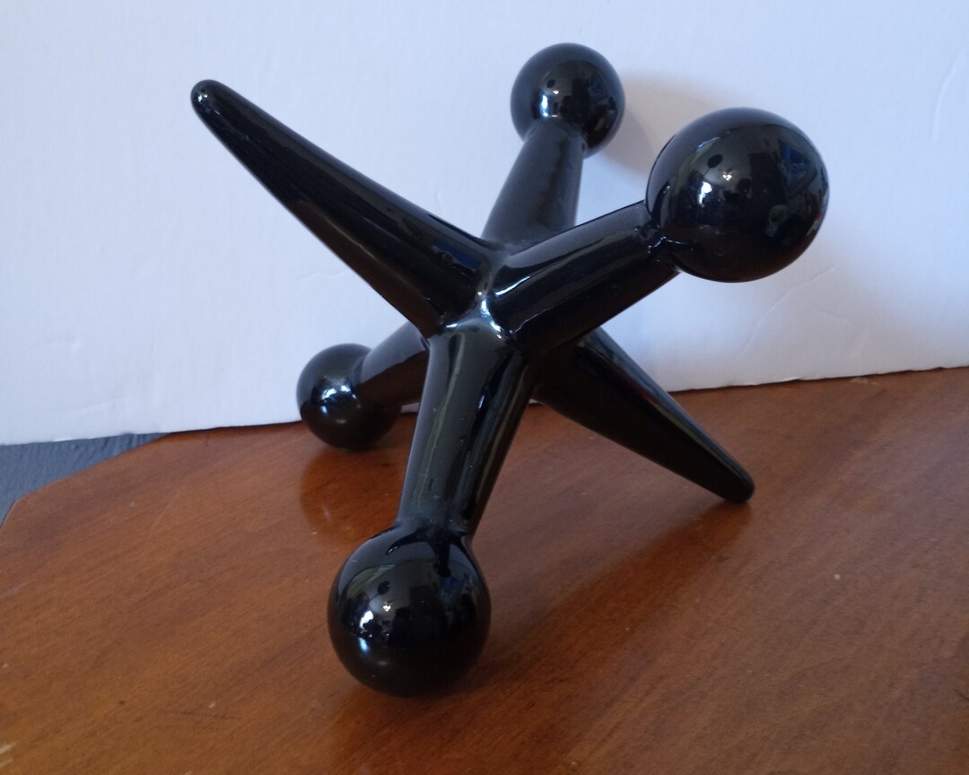 Large Black Ceramic Jack Table Sculpture, Modern Decor, 1980s -90s - Etsy