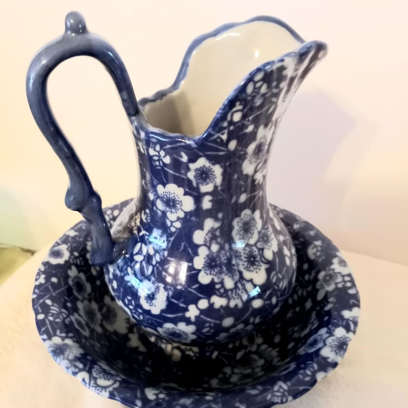 Flow Blue Pitcher - Etsy