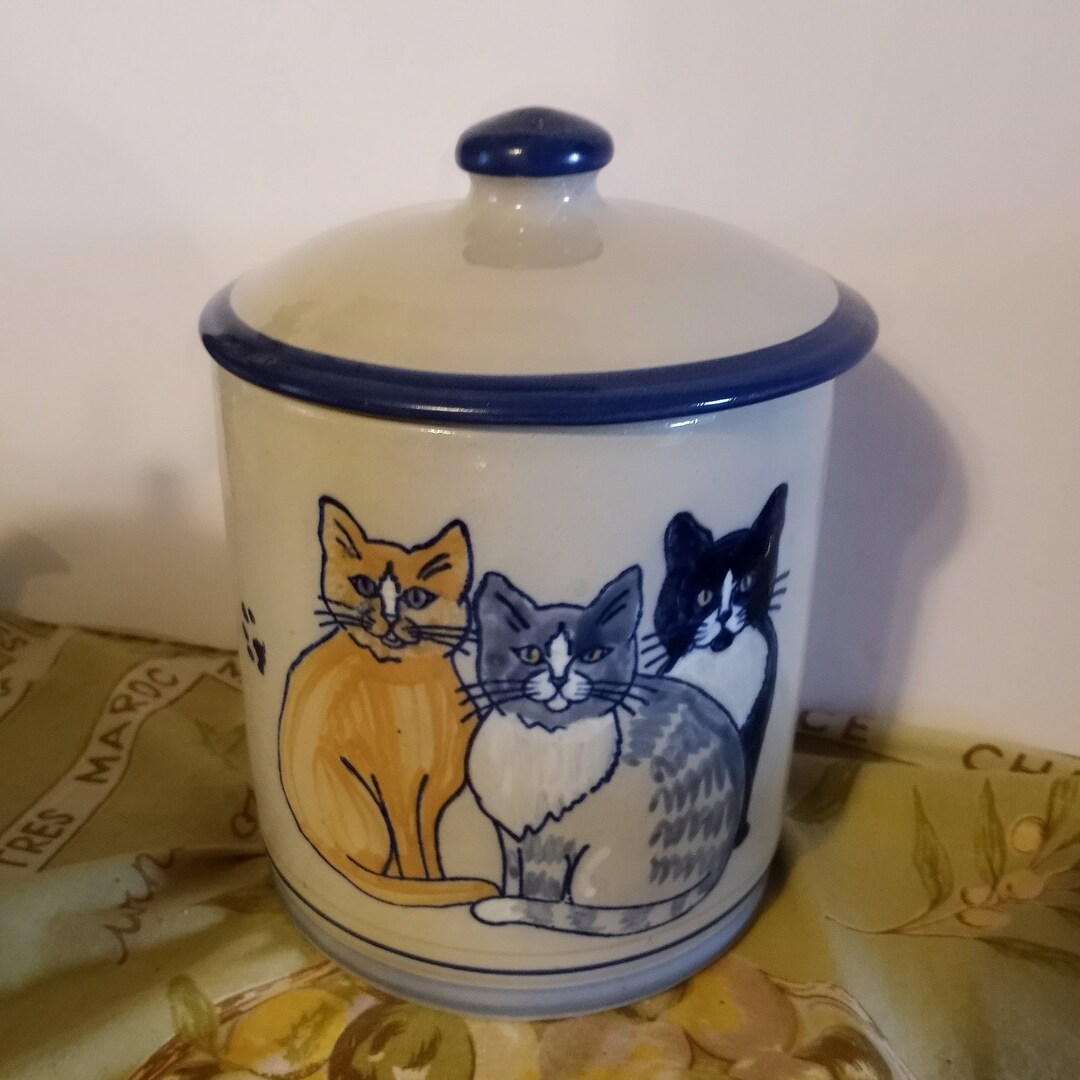 Vtg Louisville Pottery Classy Cats Wheel-thrown Handpainted - Etsy