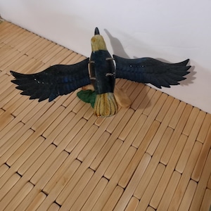 Rare Vtg Kinetic Flying Bird With Moving, Flapping Spring Bird Wings ...