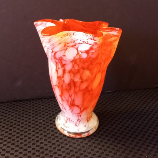 Spatter Glass Vase - Etsy