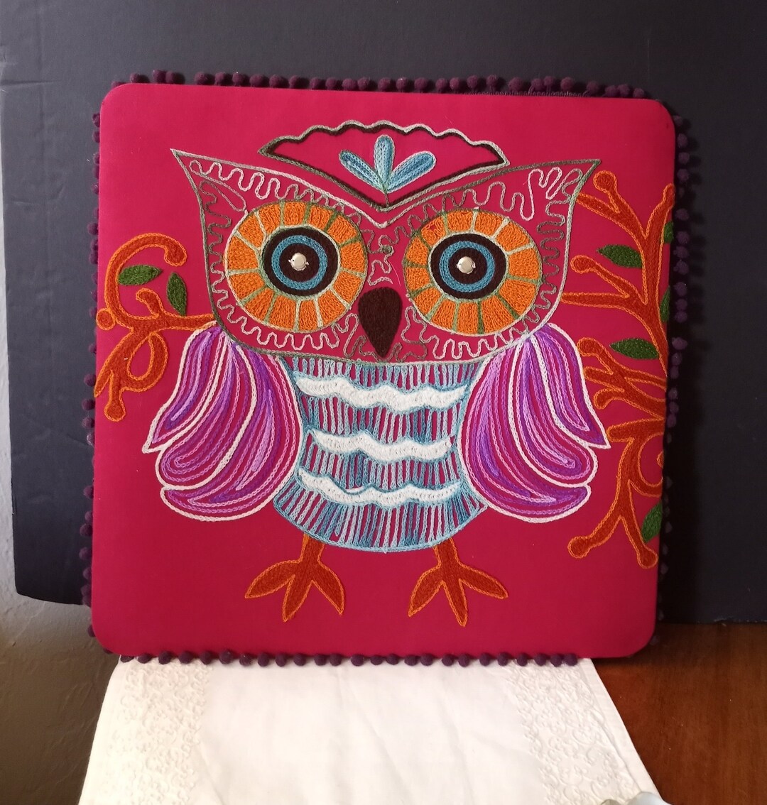 Vintage Kuna Indian Owl Mola: Embroidered Applique Wall Hanging - Etsy