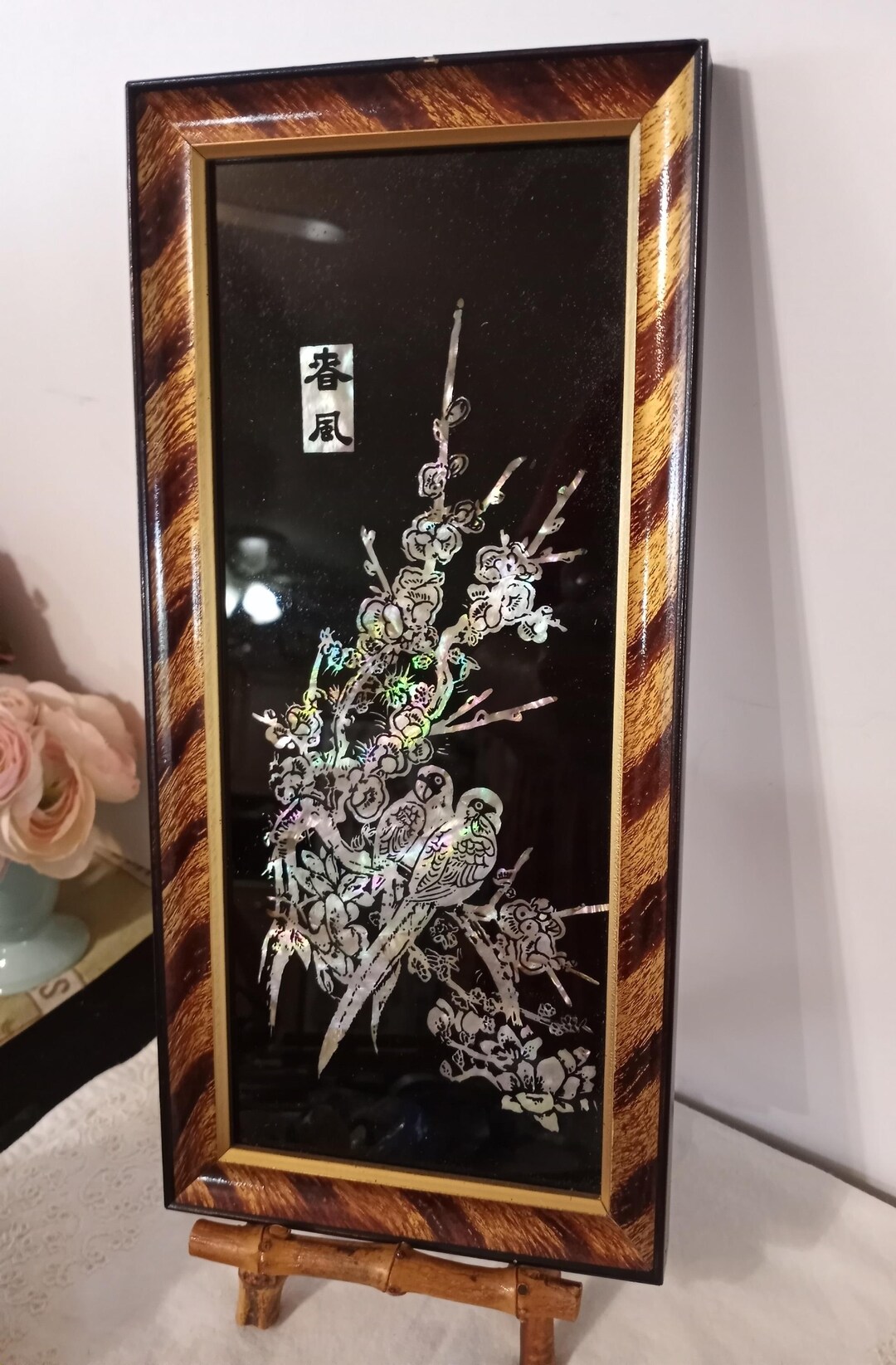 Vintage Korean Abalone Inlay Wall Art: Parakeets & Tree, 1960s - Etsy